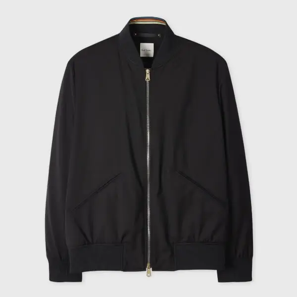 Paul Smith Wool Bomber Jacket - Black