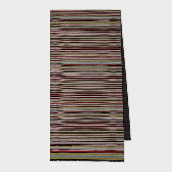 Paul Smith Signature Stripe' Silk-wool Blend Scarf - Multicolour