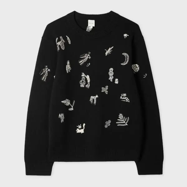Paul Smith Merino Wool 'little Beasts' Sweater