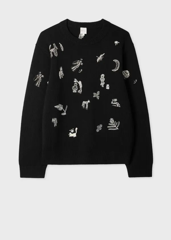 Paul Smith Merino Wool 'little Beasts' Sweater