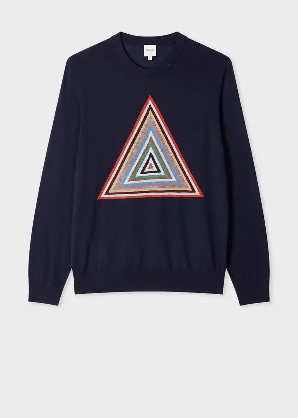 Paul Smith Intarsia Pyramid Striped Sweater
