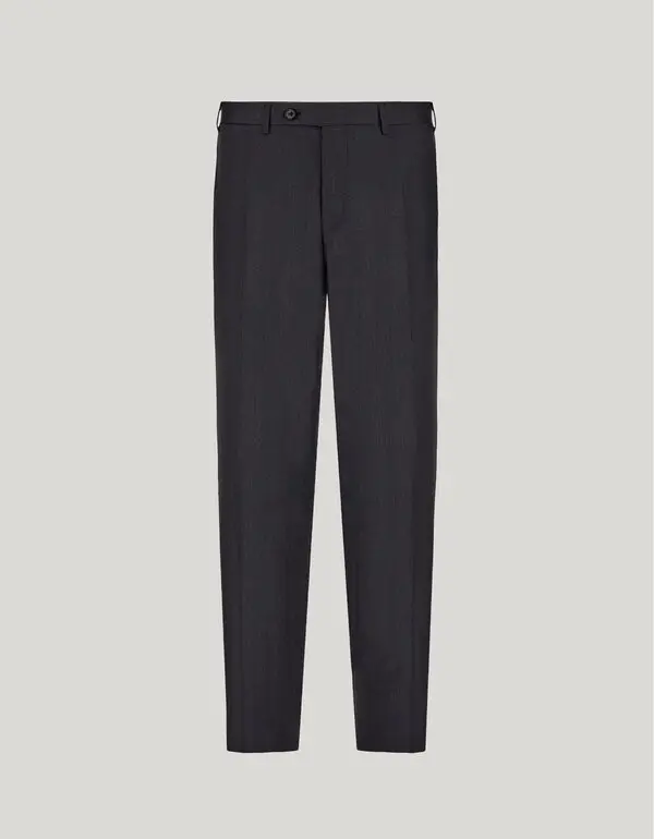 Canali Regular Fit 150's Wool Pants - Grey