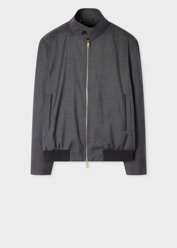 Paul Smith Storm System Merino Wool Bomber Jacket