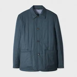 Paul Smith Wool-cashmere Flannel Quilted Jacket