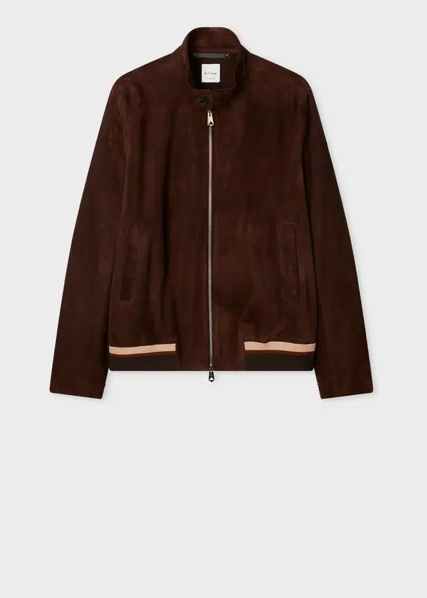 Paul Smith Funnel Neck Suede Jacket