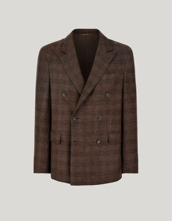 Canali Wool-silk Blend Double-breasted Jacket