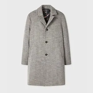 Paul Smith Tumbled Herringbone Wool-blend Overcoat