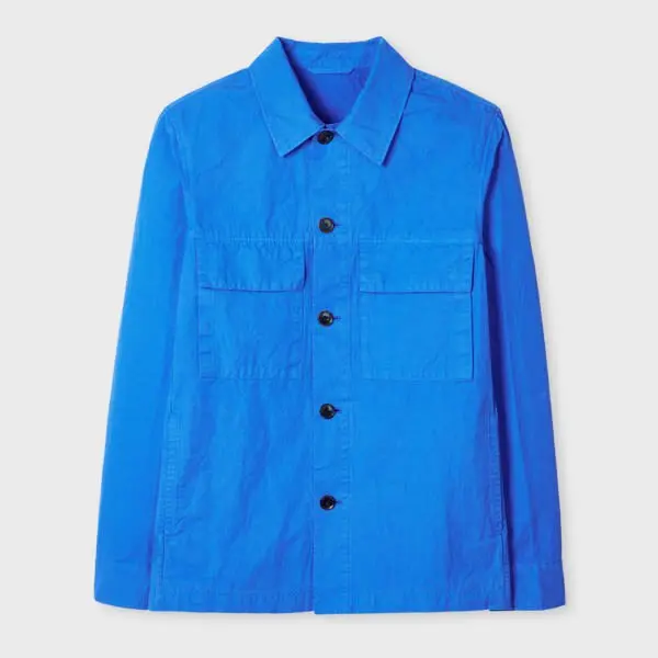 Paul Smith Cobalt Cotton-linen Overshirt