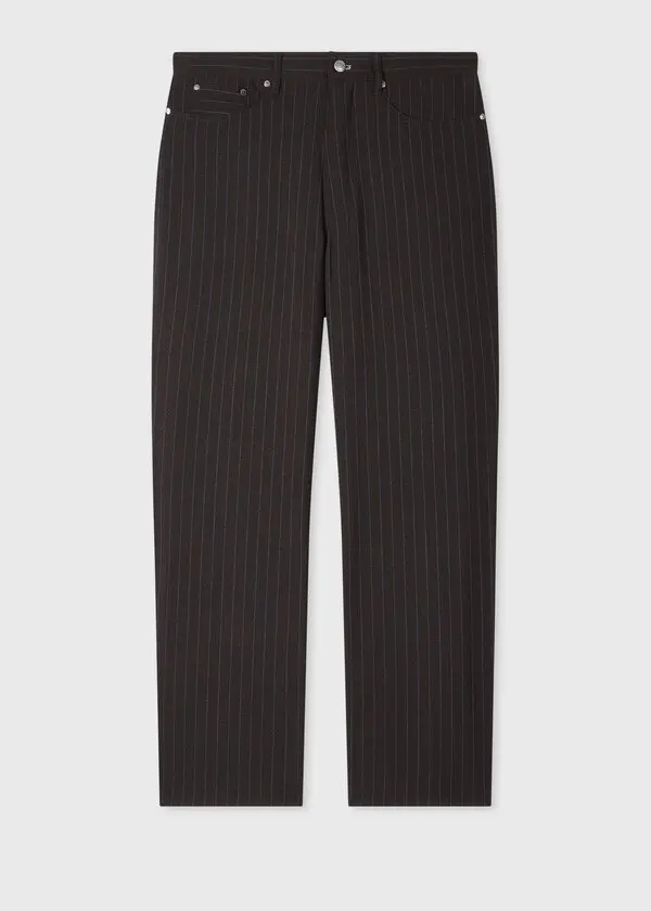 Paul Smith Pinstripe Wool Five-pocket Trousers