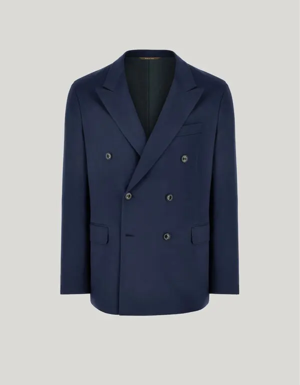 Canali 170's Wool And Cashmere Double-breasted Jacket - Green