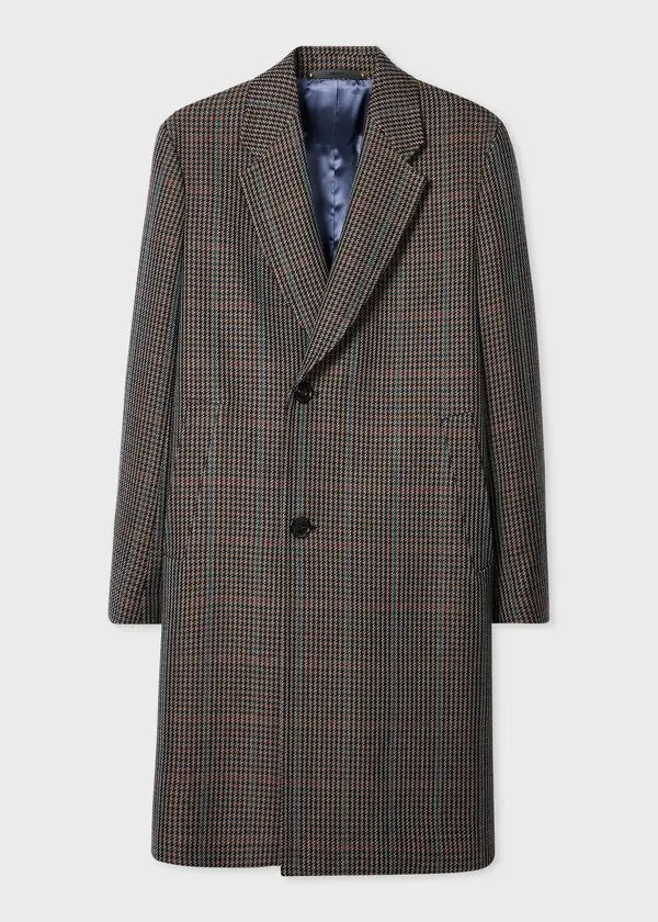 Paul Smith Houndstooth Wool-blend Overcoat
