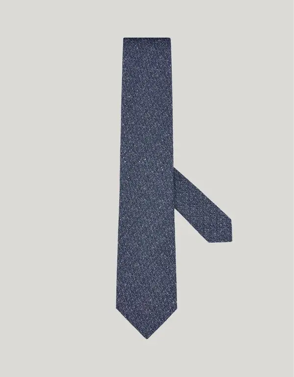 Canali Silk Blend Standard Neck Tie - Blue
