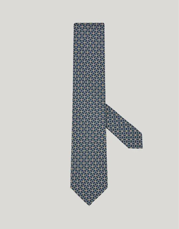 Canali Printed Necktie - Blue