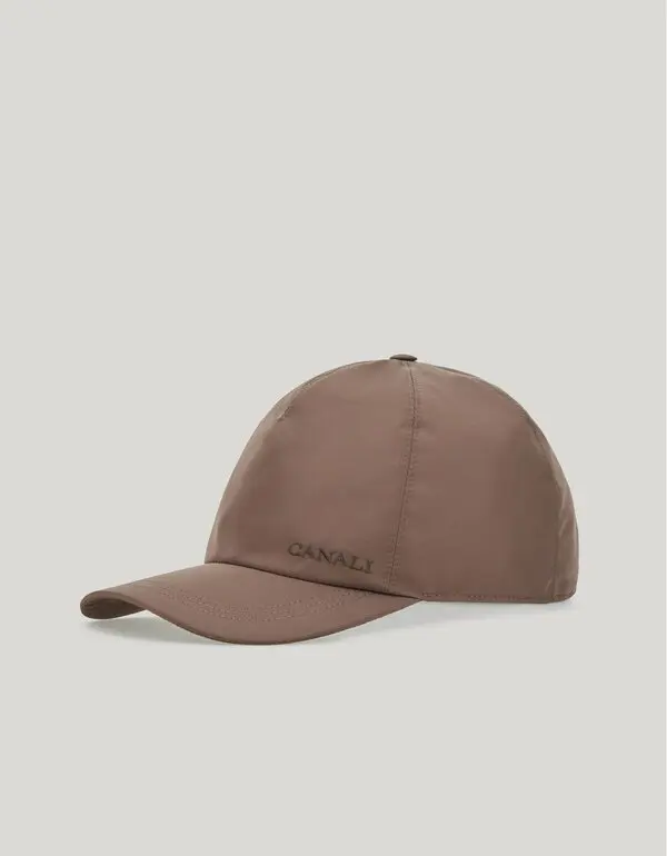 Canali Baseball Cap With Embroidered Logo - Beige