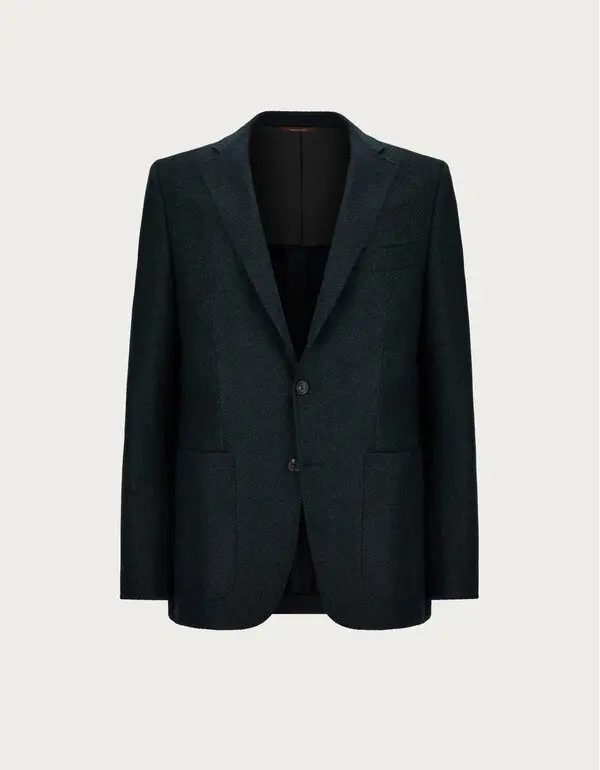 Canali Wool Blend Blazer - Green