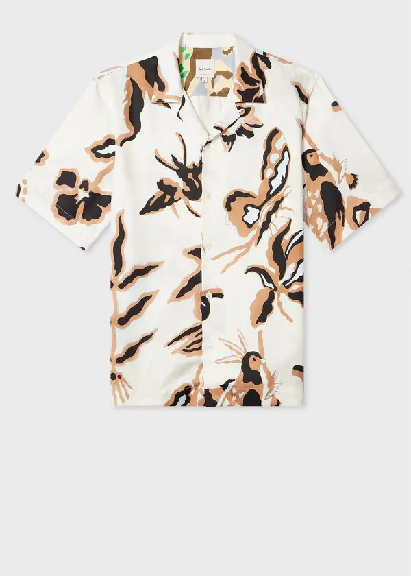 Paul Smith Ecru 'bohemia' Print Short-sleeve Shirt - White