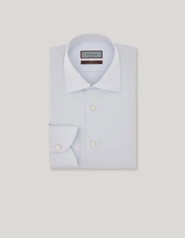 Canali Regular Fit Shirt In Cotton - Light Blue