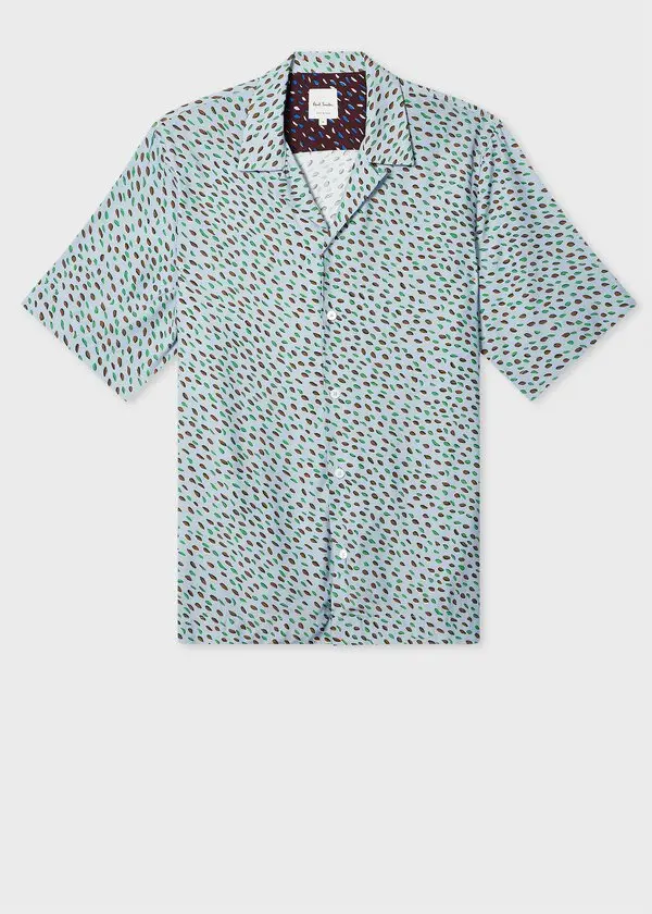Paul Smith Light 'screen Dance' Print Short-sleeve Shirt