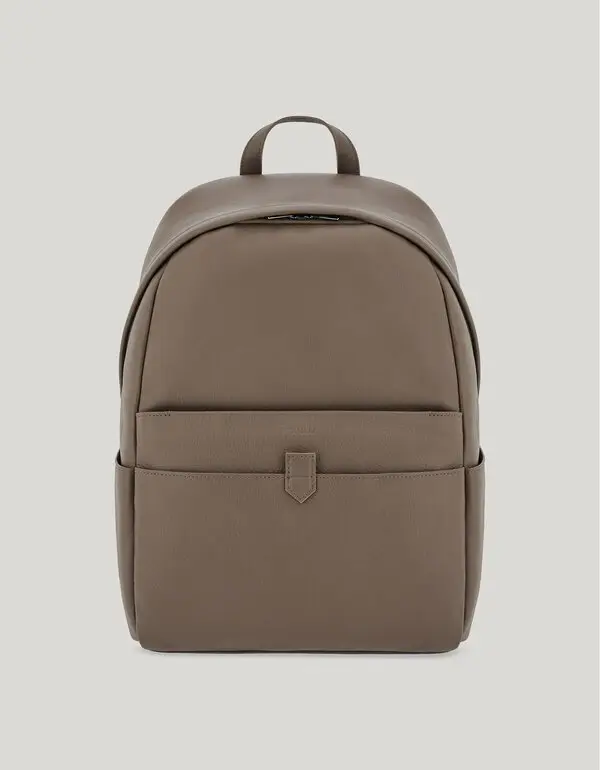 Canali Hammered Calfskin Backpack - Brown