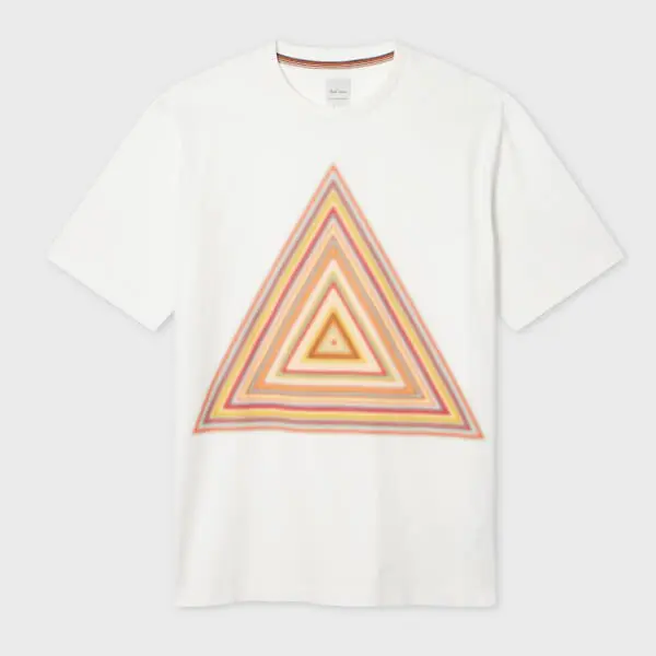 Paul Smith Signature Stripe Triangle' Print T-shirt - White