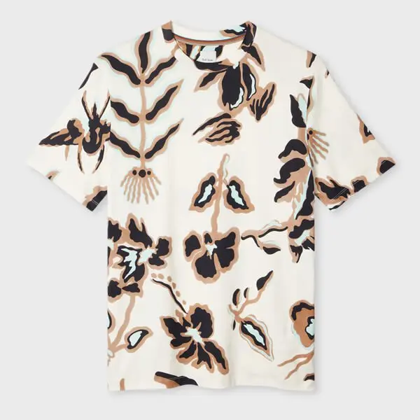 Paul Smith Ecru 'bohemia' Print T-shirt - White