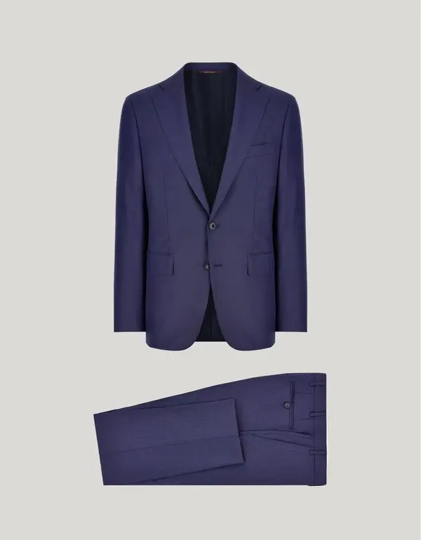 Canali Modern Cut Pure 160's Wool Suit - Blue