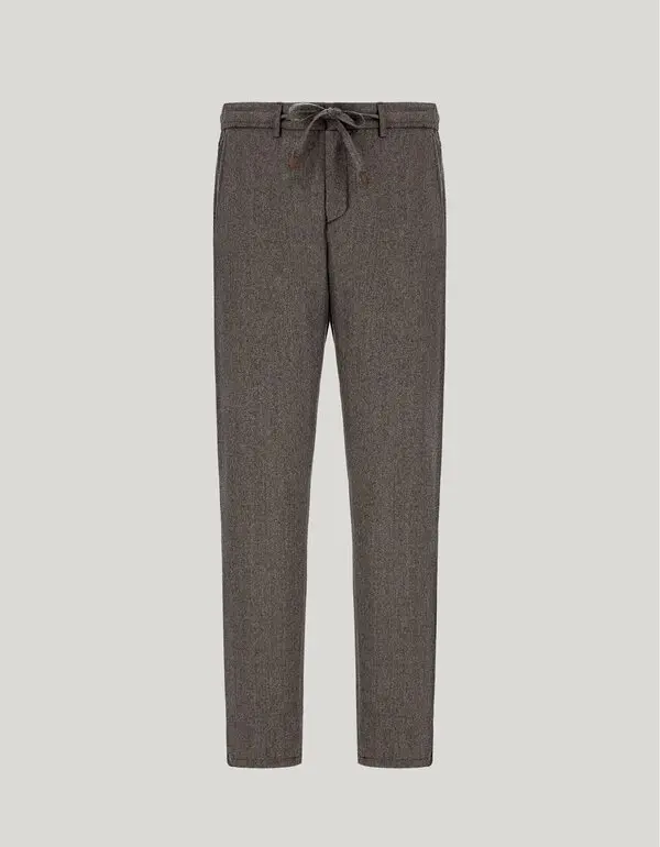 Canali Impeccabile Wool Flannel Chinos