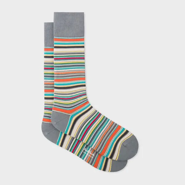Paul Smith Signature Stripe Socks - Grey