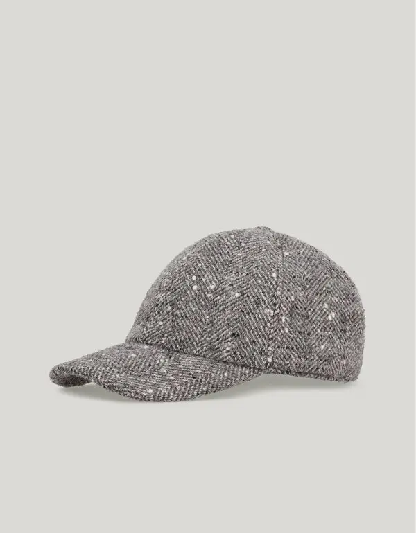 Canali Wool, Alpaca, And Technical Fiber Blend Baseball Cap - Grey