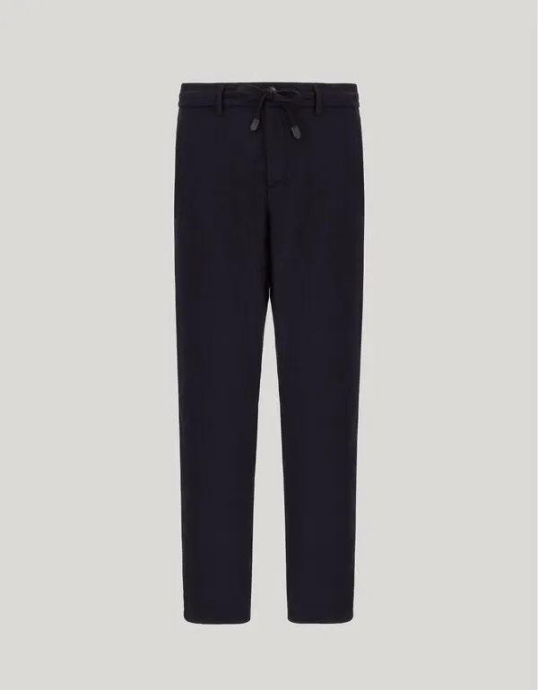 Canali Impeccabile Wool Flannel Chinos - Blue