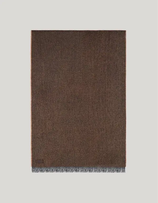 Canali Pure Cashmere Scarf - Brown