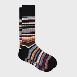 Paul Smith Signature Stripe' Ribbed Socks - Multicolour