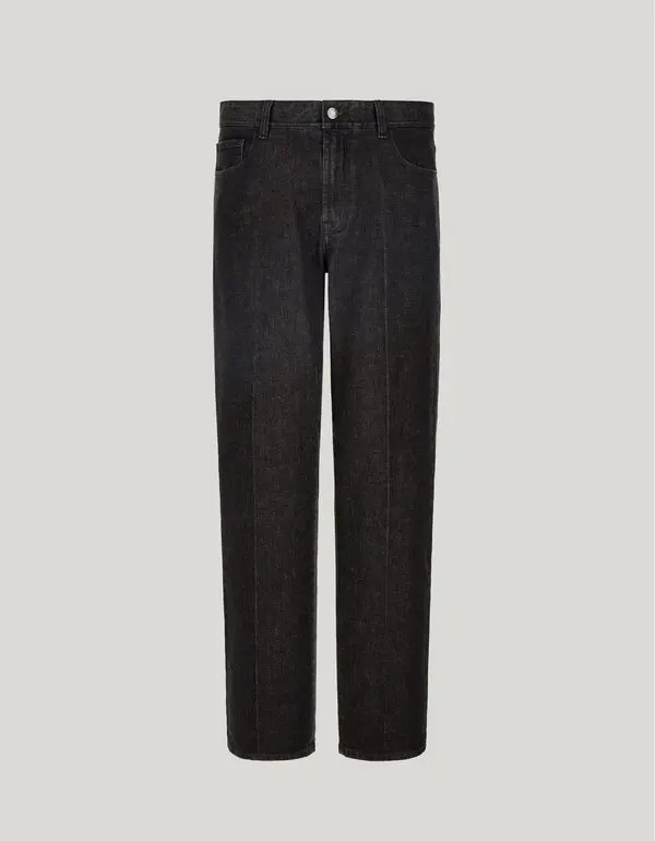 Canali Regular Fit Denim Bootcut Pants