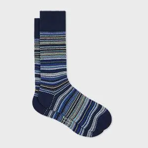 Paul Smith Cotton-blend Pique Socks - Blue
