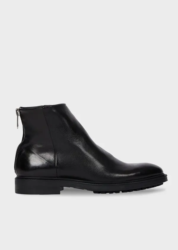 Paul Smith Leather 'nik' Ankle Boots - Black