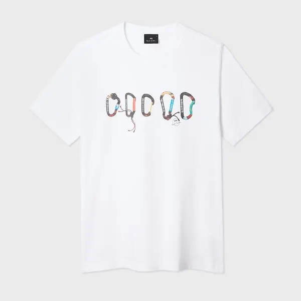 Paul Smith Carabiner' Print T-shirt - White