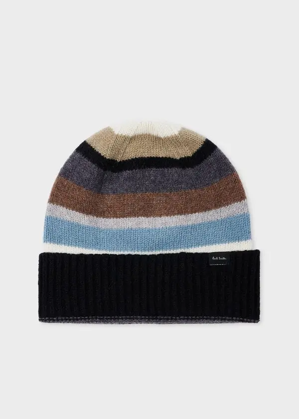 Paul Smith Seasonal Stripe Beanie - Black