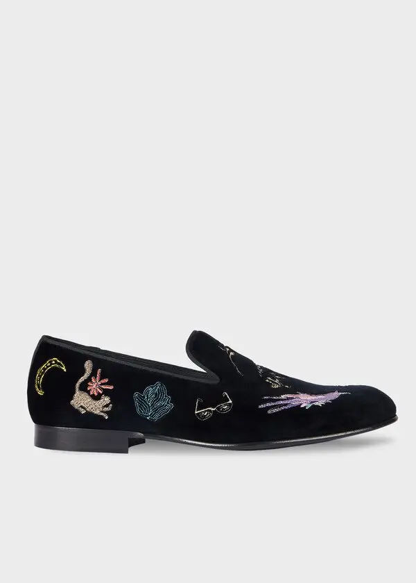 Paul Smith Rudyard Velvet Loafers - Black