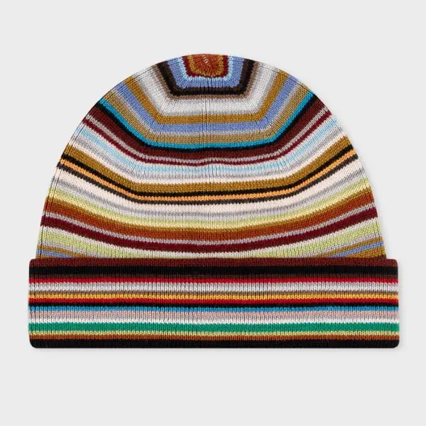 Paul Smith Signature Stripe Merino Wool Beanie - Multicolour