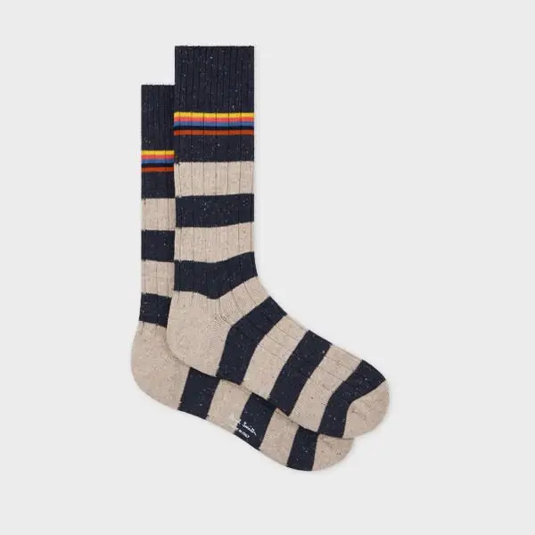 Paul Smith Chunky Signature Stripe Socks - Blue