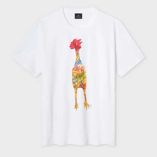 Paul Smith Rubber Chicken' Print T-shirt - White
