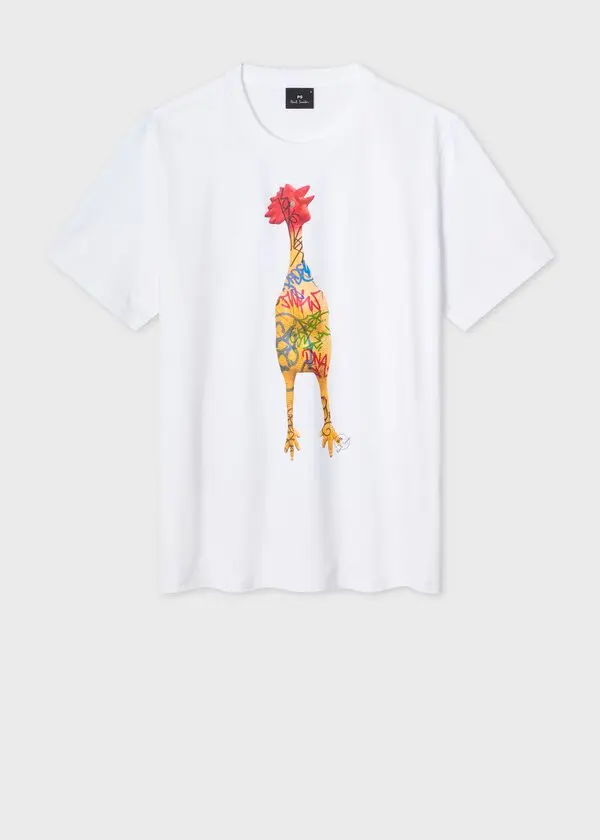 Paul Smith Rubber Chicken' Print T-shirt - White