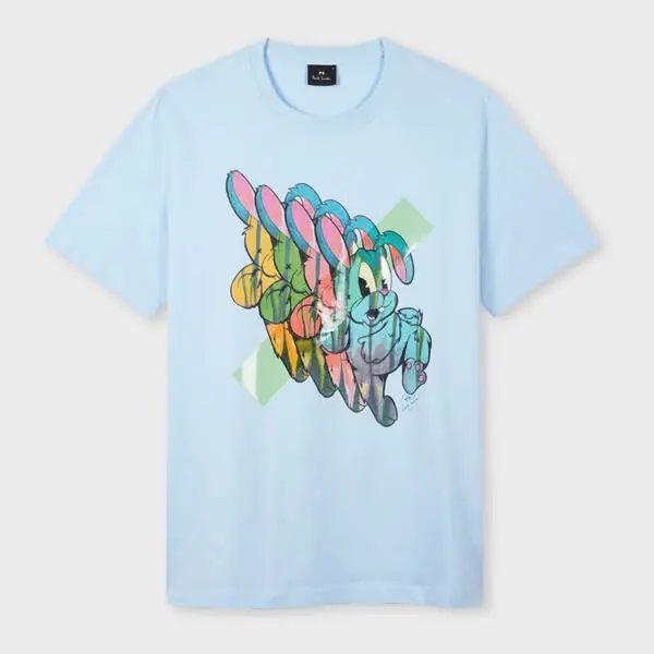 Paul Smith Light 'bunny Repeat' Print T-shirt