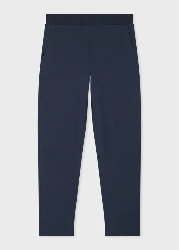 Paul Smith Navy Double Face Cotton-blend Sweatpants