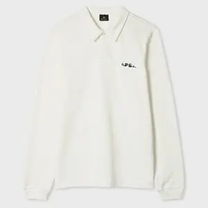 Paul Smith Cotton Logo Long-sleeve Rugby Shirt - White