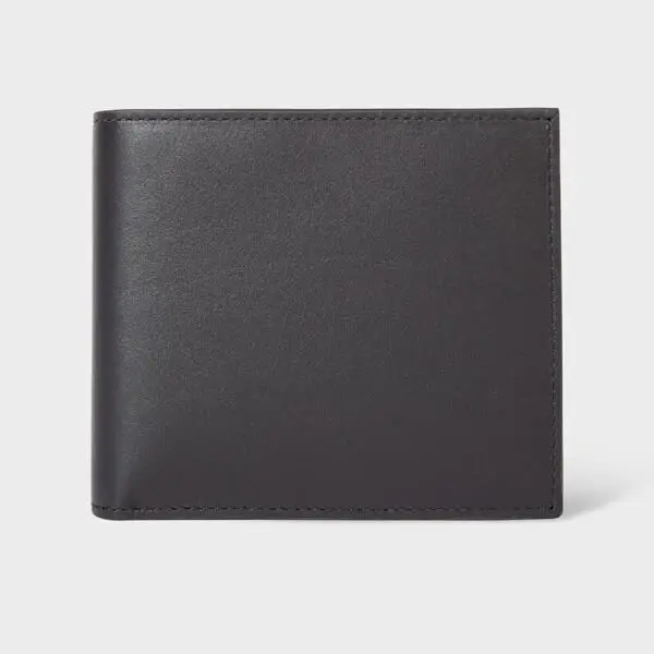 Paul Smith Leather Leather Monogrammed Billfold Wallet - Black