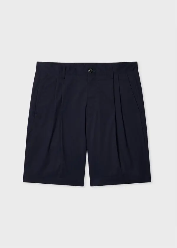 Paul Smith Cotton-nylon Pleated Shorts