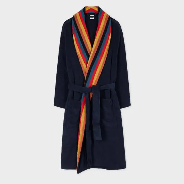 Paul Smith Navy 'artist Stripe' Dressing Gown - Multicolour
