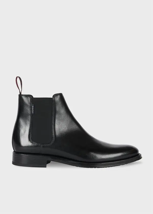 Paul Smith Leather 'augustus' Boots - Black