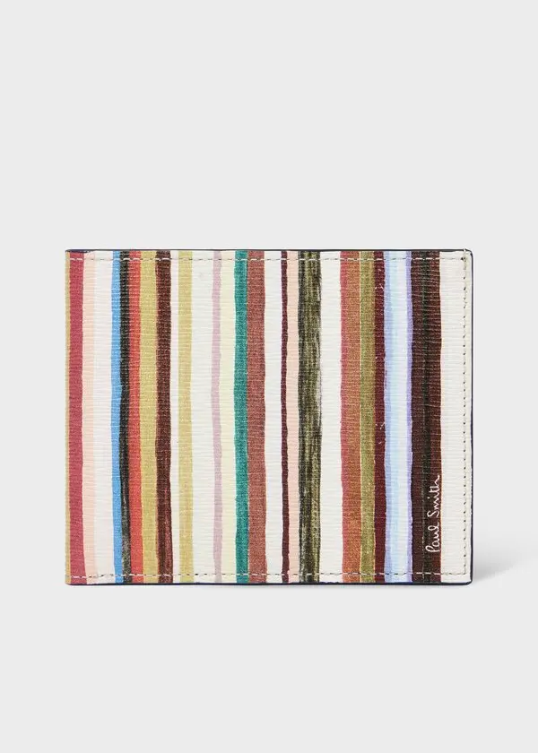 Paul Smith Painted Signature Stripe' Compact Billfold Wallet